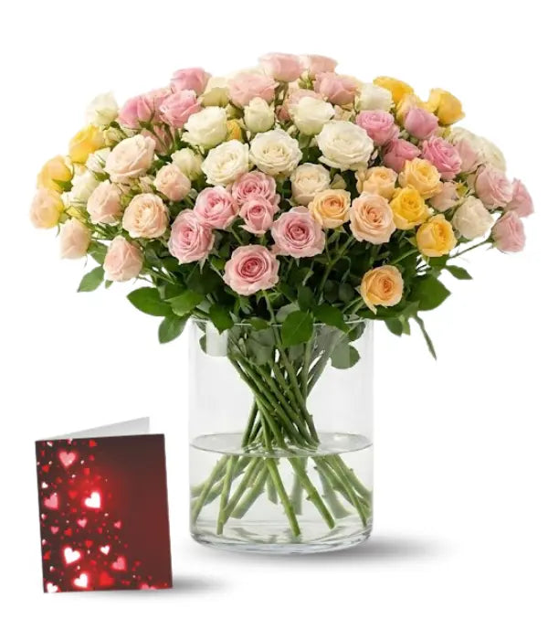 100 Blooms of Assorted Spray Roses - Bloomex Usa